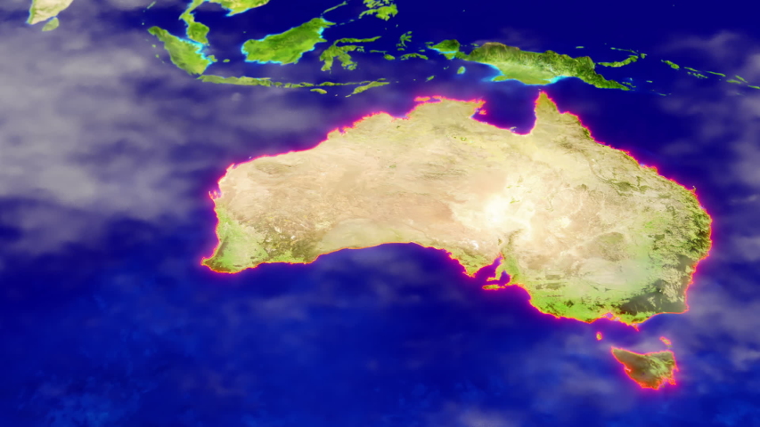 Australia Relief Map Stock Video Footage - 4K and HD Video Clips ...