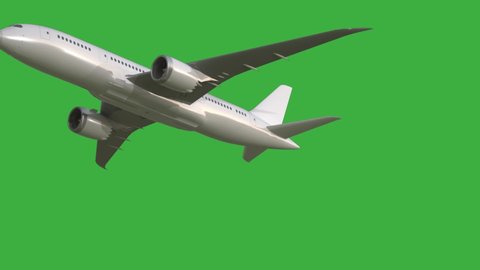 Airplane Flying 3 Shots Green Screen Stock Footage Video (100% Royalty ...
