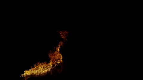 Small Fire Grows On Ground On Stock Footage Video (100% Royalty-free ...
