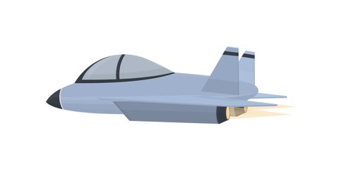 Cartoon Cool Air Jet Fighter Missiles Stock Vector (Royalty Free ...