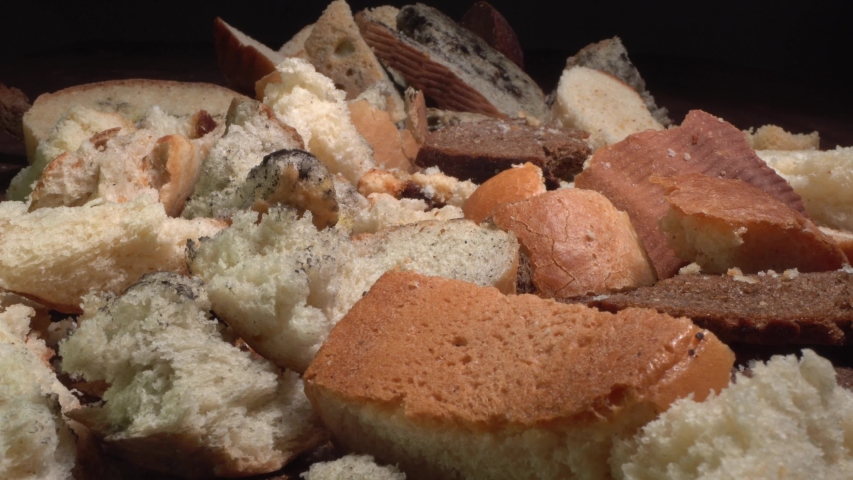 food loss waste wasted bread wasting Stock Footage Video (100% Royalty ...