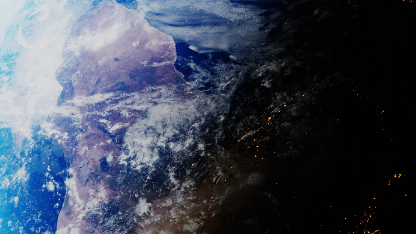 Planet earth from space. Clip contains space, planet, galaxy, stars ...