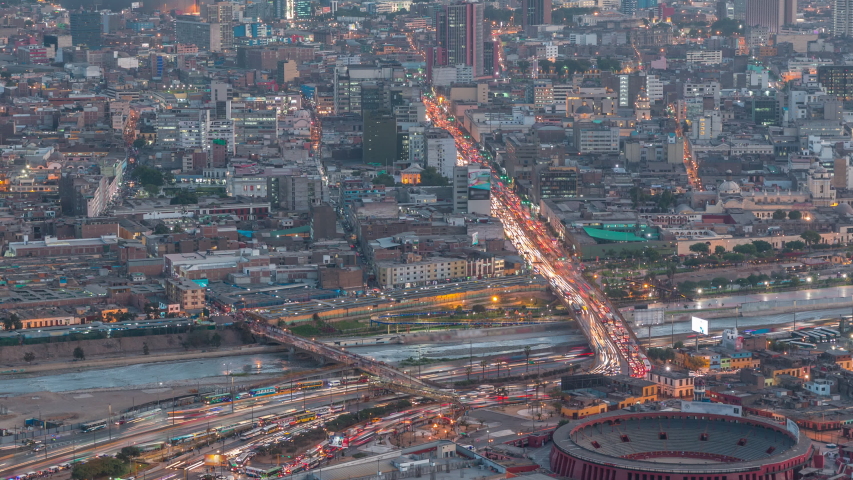 Aerial View of Lima Skyline Stock Footage Video (100% Royalty-free ...