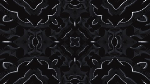 Beautiful Elegant Gothic Kaleidoscopic Rosace Fractal Stock Footage ...