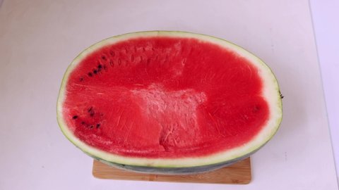 seamless animated watermelon slices above yellow Stock Footage Video ...