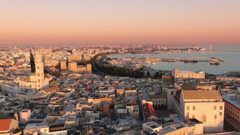 Bari Aerial View Drone Pan Over Stock Footage Video (100% Royalty-free ...