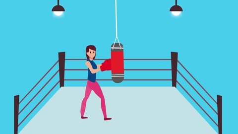Cartoon female boxing Stock Video Footage - 4K and HD Video Clips ...