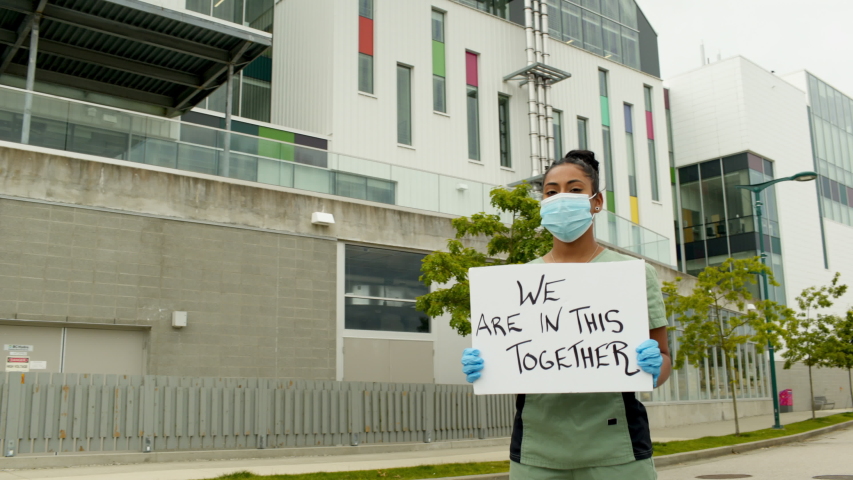 indian woman poc nurse doctor wearing Stock Footage Video (100% Royalty ...