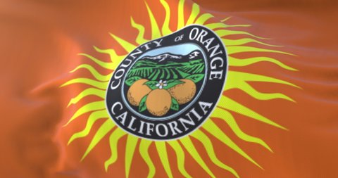 Orange County Flag State California United Stock Footage Video (100% ...
