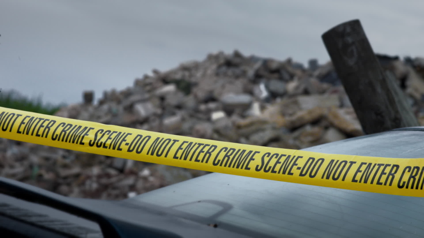 Police Crime Scene Cordon Tape Stock Footage Video (100% Royalty-free ...
