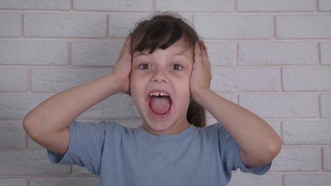 Yelling Child Smile Happy Child Yell Stock Footage Video (100% Royalty ...