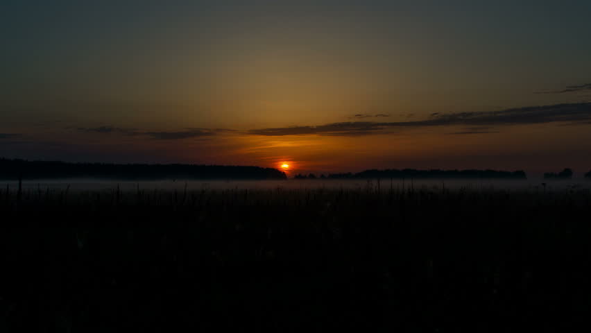 Sunrise Over Field Timelapse Sunrise Over Stock Footage Video (100% ...