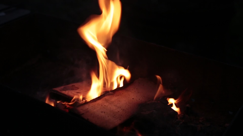 Bright Blazing Hot Fire in Stock Footage Video (100% Royalty-free ...