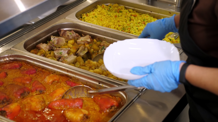 Buffet Queue Stock Video Footage - 4K and HD Video Clips | Shutterstock