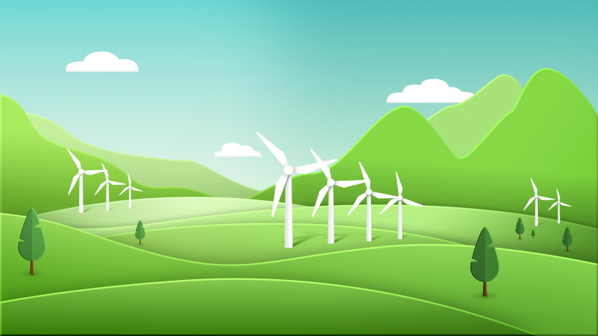 Cartoon wind farm Stock Video Footage - 4K and HD Video Clips ...