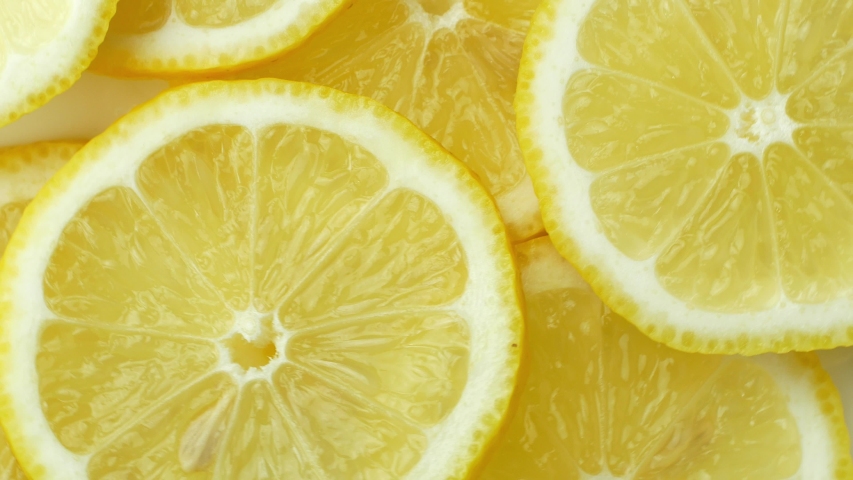 Rotation Juicy Yellow Lemon Top View Stock Footage Video (100% Royalty ...