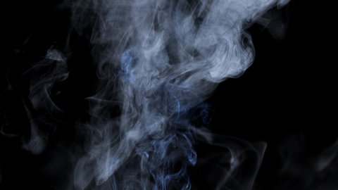 Gray Blue Smoke On Black Background Stock Footage Video (100% Royalty ...