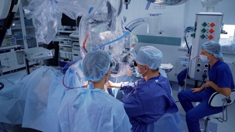 Doctor During Surgery Operating Room Professional Stock Footage Video ...