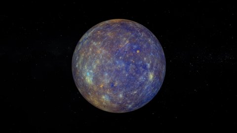 Planet Mercury Enhanced Color Text Space Stock Illustration 1807071439 ...