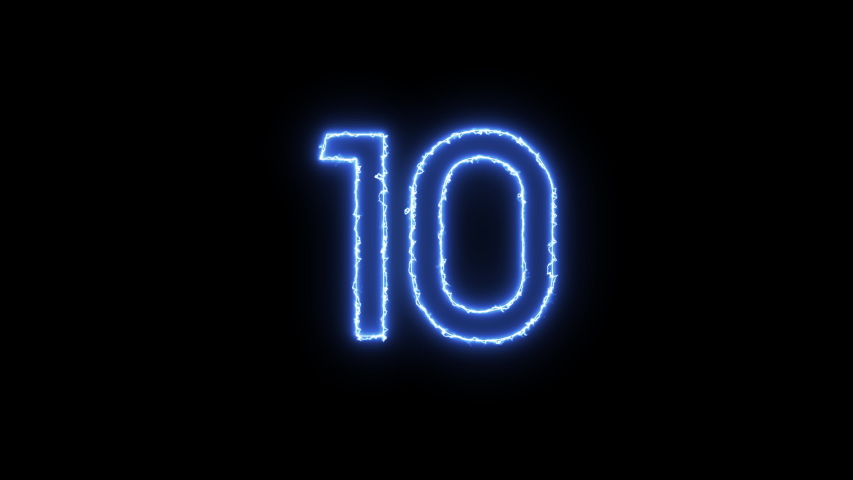 10 second countdown animation blue electrified Stock Footage Video (100 ...