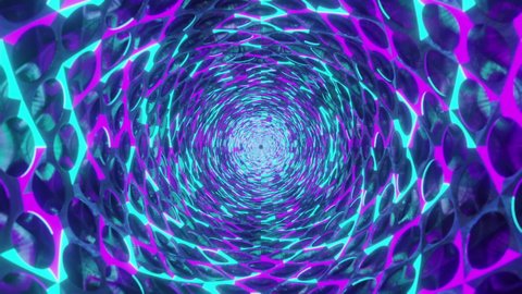 Cylindrical Cyber Loop Loop Ready Animation Stock Footage Video (100% ...