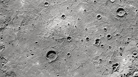 Caloris Planitia Zoom Out Surface Planet Stock Footage Video (100% ...