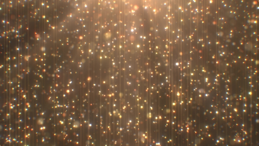 beautiful gold glitter particle rain falling Stock Footage Video (100% ...