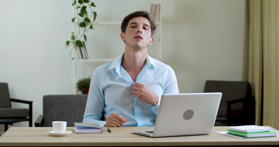 Sweating Office Man Stock Video Footage - 4K and HD Video Clips ...