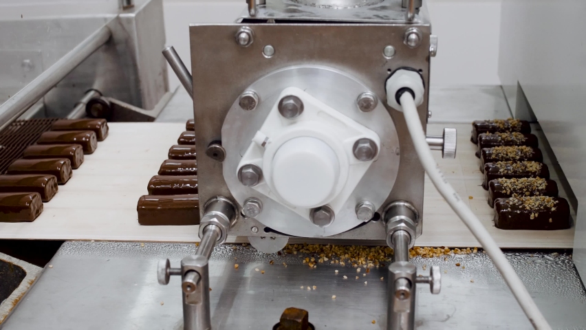 ready chocolates on production line chocolate Stock Footage Video (100% ...