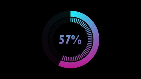loading animation 0-100 circle percentage diagram Stock Footage Video ...