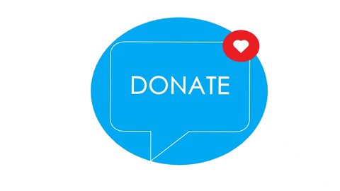 Donate Chat Donation Button Donate Icon Stock Footage Video (100% ...