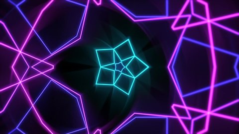 Neon Lights Animated Shapes Background Animated Stock Footage Video ...