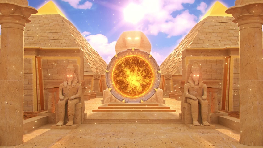 ancient egypt stargate portal - epic Stock Footage Video (100% Royalty ...