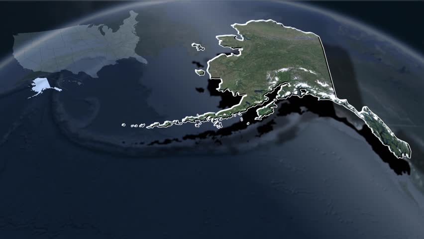 alaska animation map political divisions united Stock Footage Video ...