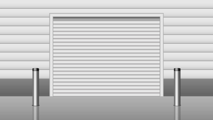 Garage Door Opening Realistic Garage Door Stock Footage Video (100% ...