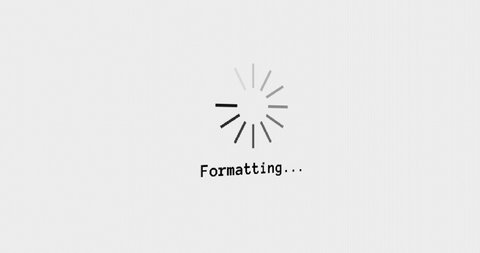 Formatting Progress Bar Circle Computer Screen Stock Footage Video (100% Royalty-free ...