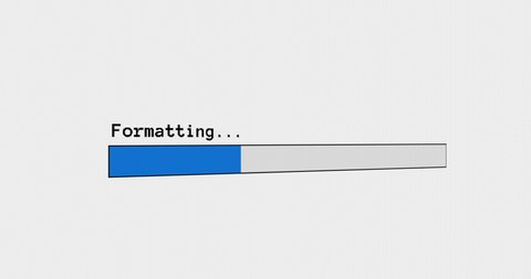 Formatting Progress Bar Computer Screen Animation Stock Footage Video (100% Royalty-free ...
