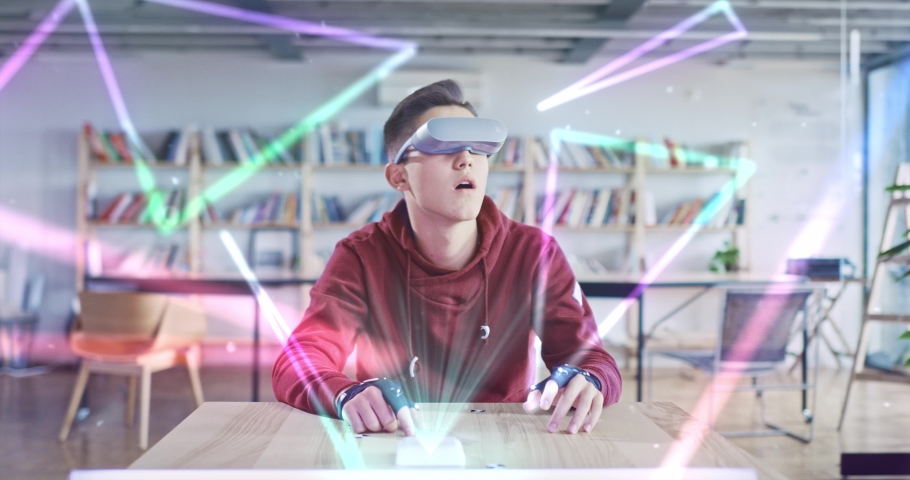 Education Vr Technology Future Virtual Stock Footage Video (100% ...