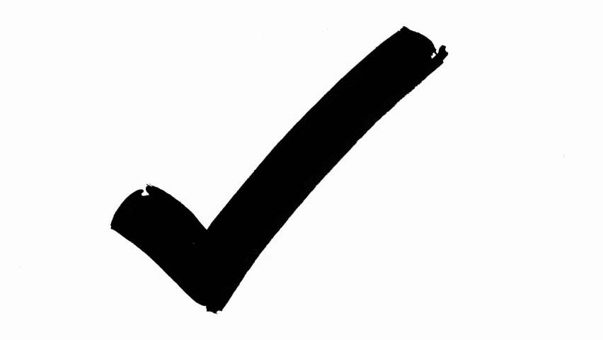 ok checkmark accepting handmade animation Stock Footage Video (100% ...