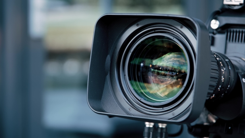 close view on working video camera Stock Footage Video (100% Royalty ...