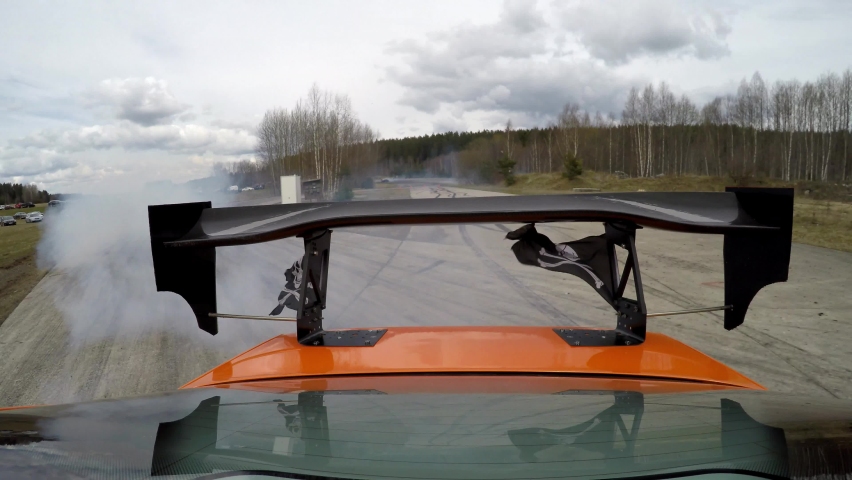 Car Drifting Huge Smoke Trail, Stock Footage Video (100% Royalty-free ...