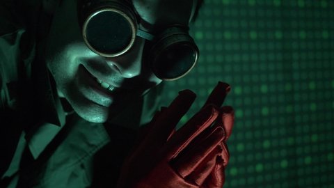 Scary Villain Holding His Hands Together Stock Footage Video (100% ...