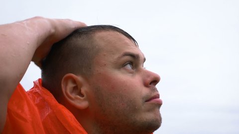 Young Man Thick Mustache Winking Stock Photo 2165422417 | Shutterstock