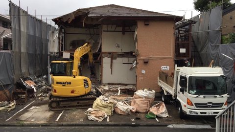 Tokyo Japan July 2020 View Demolishing Stock Footage Video (100% ...