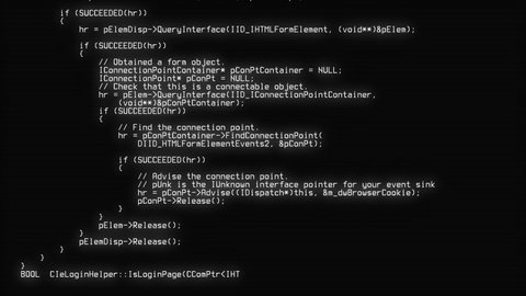 Encrypted Fast Scrolling Programming Security Hacking Stock Footage ...