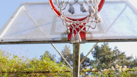 Movement Walking Towards Basketball Hoop On Stock Footage Video (100% ...
