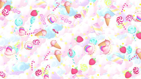 Looped Sweet Candy Background Animation Stock Footage Video (100% ...