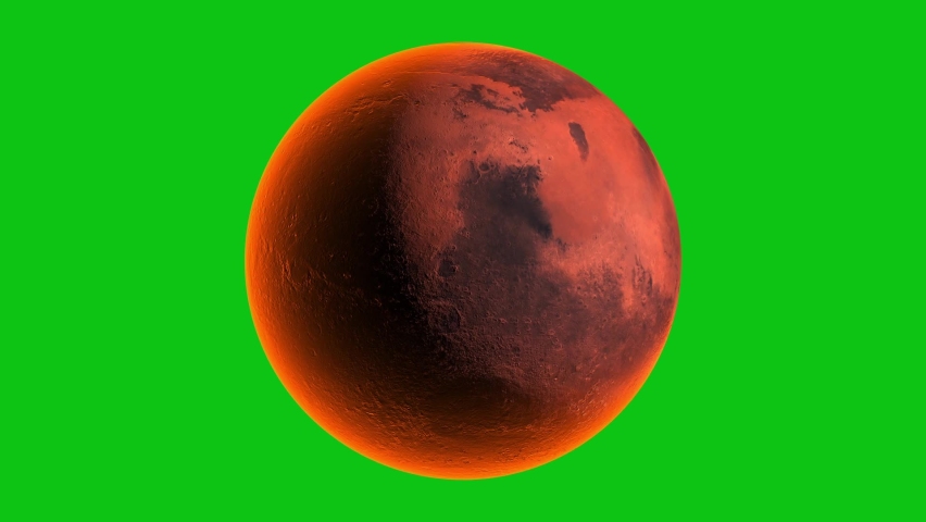 mars planet rotation spinning green screen Stock Footage Video (100% ...