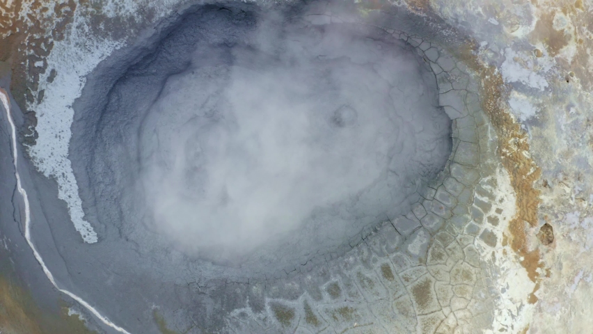 gurgling mud pools myvatn geothermal area Stock Footage Video (100% ...