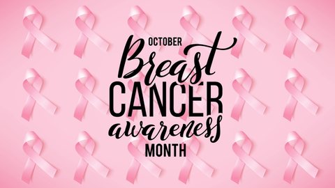 Realistic Pink Ribbon Animation Symbol World Stock Footage Video (100% ...